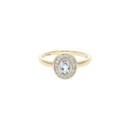 JuwelmaLux Fingerring JuwelmaLux Ring 333/000 (8 Karat) Gold mit Blautopas JL39-07-0513 (kein Set