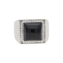 JuwelmaLux Fingerring JuwelmaLux Ring 925/000 Sterling Silber mit Zirkonia und Onyx JL10-07- (kein Set
