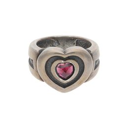 JuwelmaLux Fingerring JuwelmaLux Trachtenring Herz 925/000 Silber mit Granat JL30-07-2319 54 (kein Set
