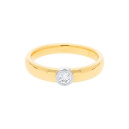 JuwelmaLux Fingerring JuwelmaLux Ring 750/000 (18 Karat) Gold mit Platin 950/000 und Brillan (kein Set
