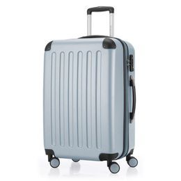 Hauptstadtkoffer Trolley Spree, 4 Rollen, Hartschalen-Koffer Reisegepäck TSA Schloss Volumenerweiterung, blau