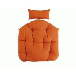 dasmöbelwerk Sitzkissen Sitzkissen Hänge-Sessel Sitzpolster Rückenpolster Auflage Orange
