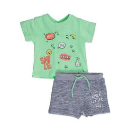 LOSAN T-Shirt & Shorts LOSAN Baby Jungen 2tlg. Set T-Shirt Shorts SMILE verde muestra (1-tlg)