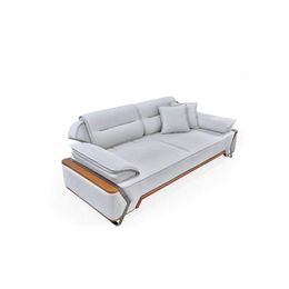 JVmoebel 3-Sitzer Weißes Sofa Luxus Wohnzimmer Couch Polster 3-Sitzer Neuer 3-er