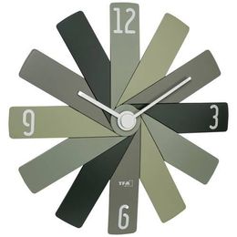 Tfa Dostmann 60.3020.04 Quarz Wanduhr 400 mm x 37 mm x 400 mm Grün, Oliv, Waldgrün Schleichendes Uhrwerk (lautlos)