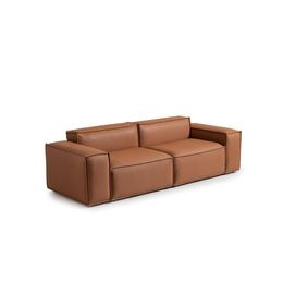 JVmoebel 3-Sitzer Luxus Dreisitzer Sofa 3 Sitzer Braun Polstersofa Couch Kunstleder Neu