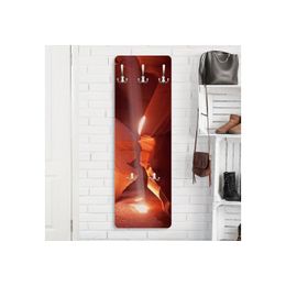 Bilderdepot24 Garderobenpaneel orange Natur Lichtschacht im Antelope Canyon Design (ausgefallenes Flur Wandpaneel mit Garderobenhaken Kleiderhaken hängend)