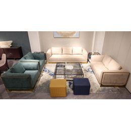 JVmoebel Wohnzimmer-Set Wohnzimmer Sofagarnitur 3+3 Sitzer Modern Set Design Sofa Couch Möbel