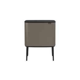 Brabantia Mülleimer Bo Touch Bin 3x11l mit drei Kunststoffeinsätzen Platin