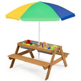 KOMFOTTEU Kindersitzgruppe mit Sonnenschirm
