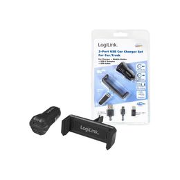 Logilink Logilink USB-KFZ-Ladegerät und Smartphone-Halter