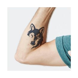 Gilde Schmuck-Tattoo Wolf modern