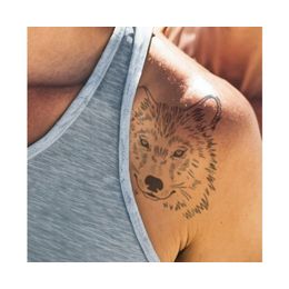 Gilde Schmuck-Tattoo Wolf