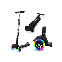 Randaco Scooter Kinderroller Faltbar Tretroller mit 3 LED-Rädern Höhenverstellbar