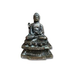 Asien LifeStyle Buddhafigur Buddha Figur Bronze Skulptur Schutzgeste 26