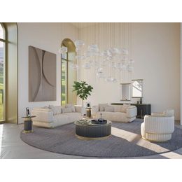 JVmoebel Wohnzimmer-Set Sofa Komplett 3 tlg Wohnzimmer Design Dreisitzer Zweisitzer Couch
