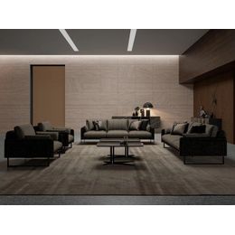 JVmoebel Wohnzimmer-Set Luxus Wohnzimmer 2x Dreisitzer Sofa 2x Sessel mit Couchtische Set 6tlg