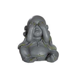Gilde Buddhafigur "Nichts sehen" aus Magnesia in grau