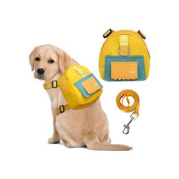 MAGICSHE Hunde-Geschirr Hunderucksack mit Leine Haustier-Selbsttragetasche