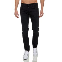 Denim House Slim-fit-Jeans Herren-Jeans SLIM-Fit mit Stretch in Schwarz