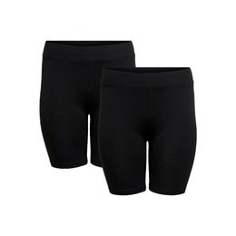 Only CARMAKOMA Leggings Kurze Leggings 2-er Stück Pack Shorts Übergrößen Plus Size (2-tlg) 4744 in Schwarz-2