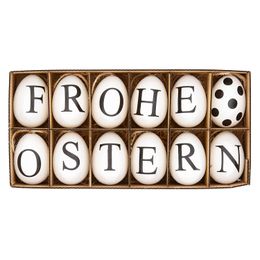 buttinette Eier "Frohe Ostern", 6 cm, 12 Stück