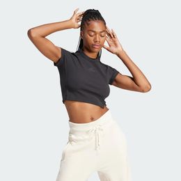 Adidas Lounge Ribbed Crop T-Shirt