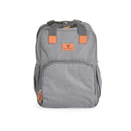 Cangaroo Kinderwagentasche Liana 2 in 1 Rucksack Babybett Rei&szlig;verschluss Clips grau