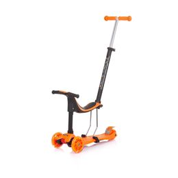 Chipolino Kinderroller 3 in 1 Multi Plus 3 R&auml;der, Laufrad, Roller, LED-Lichter orange