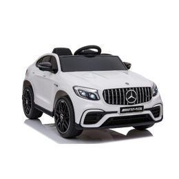 ES-Toys Kinder Elektroauto Mercedes GLC63S Kunstledersitz EVA-Reifen 4x4 Allrad weiss