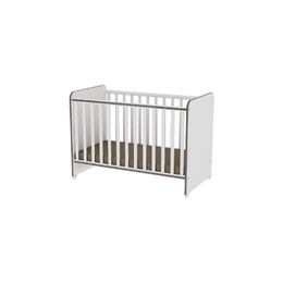 Lorelli Babybett Sweet Dream 124 x 68 x 95 cm Unterbettrahmen mit zwei Ebenen in wei&szlig;/beige