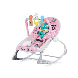 Chipolino Babywippe Baby Spa 2 in 1 elektrisch Stuhl Schaukelfunktion Spielbogen rosa
