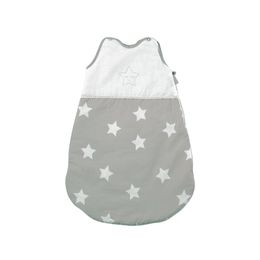 Lorelli Baby Winterschlafsack 0-6 Monate 60cm lang 100% Baumwolle Reißverschluss grau Sterne
