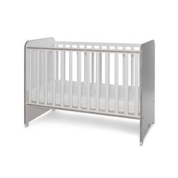 Lorelli Babybett Sweet Dream 124 x 68 x 95 cm Unterbettrahmen mit zwei Ebenen wei&szlig; grau