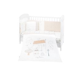 Kikkaboo Babybettw&auml;sche My Teddy 6-teilig Decke 135 x 95 cm Kissen 45 x 35 cm wei&szlig;