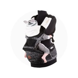 Chipolino Babytrage Hip Star Fly 3 in 1, Strickstoff, Bauchtrage, Rückentrage schwarz