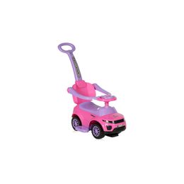Lorelli Rutscher 3 in 1 Kinderauto Off Road Schiebegriff Musik R&uuml;ckenlehne in rosa