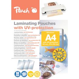 Peach 100 x A4 Laminierfolien, 125 mic, mit UV-Schutz