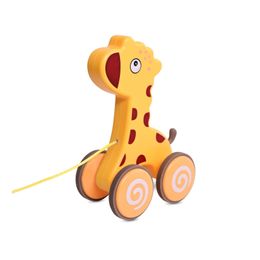 Lorelli Nachziehspielzeug Tiere, mit vier Rädern ab 9 Monate, drin, draußen gelb