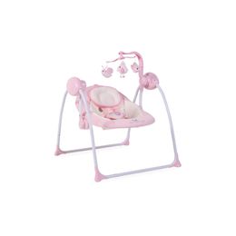 Moni Babywippe Swing+ mit Musikfunktion, regulierbare Lautstärke, Zeitschaltuhr rosa