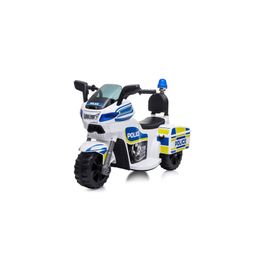 Chipolino Kinder Elektromotorrad Police 3 Räder Scheinwerfer Musikfunktion weiß