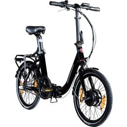 Z&uuml;ndapp Z&uuml;ndapp ZXT20 E Bike 20 Zoll E Klapprad Tiefeinsteiger 3 Gang 145 - 185 cm schwarz