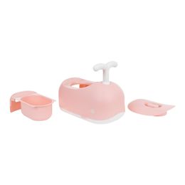 Kikkaboo T&ouml;pfchen Wal, Beh&auml;lter abnehmbar, Deckel, rutschfeste Basis, Spielgriff rosa