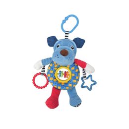 Lorelli Baby Kuscheltier Activitiy Spielzeug Plüsch, Greifling, C-Ring ab Geburt blau
