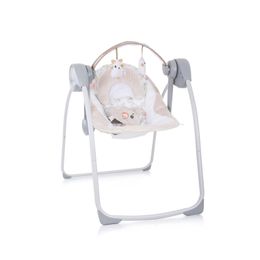 Chipolino Babywippe Felicity klappbar Musik, Schaukelfunktion, Spielbogen, Timer beige-weiß