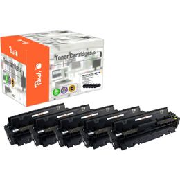Peach HP 410 A 5 Toner (2*bk, c/m/y) ersetzt HP No. 410A, CF410A*2, CF411A, CF412A, CF413A f&uuml;r z.B. HP Color LaserJet Pro MFP M 477 fdw (wiederaufbereitet)