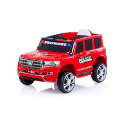Chipolino Kinder Elektroauto Patrol Fernbedienung, MP3-Anschluss Sicherheitsgurt rot