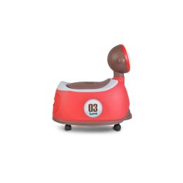 Cangaroo Töpfchen Mini Vespa 2 in 1 Rutscher Räder Behälter mit Deckel abnehmbar rot