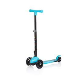 Chipolino Kinderroller Robby 3 LED-R&auml;der Lenker h&ouml;henverstellbar klappbar Bremse blau