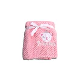 Cangaroo Babydecke Freya, Größe 80 x 110 cm kuschelige Babydecke aus Fleece rosa